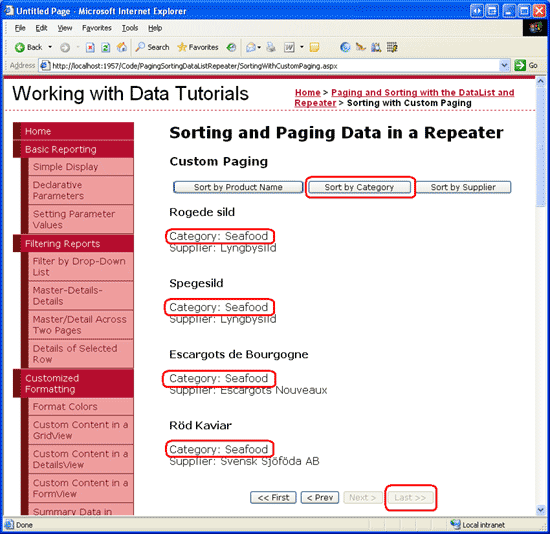Sorting Data In A DataList Or Repeater Control C Microsoft Learn
