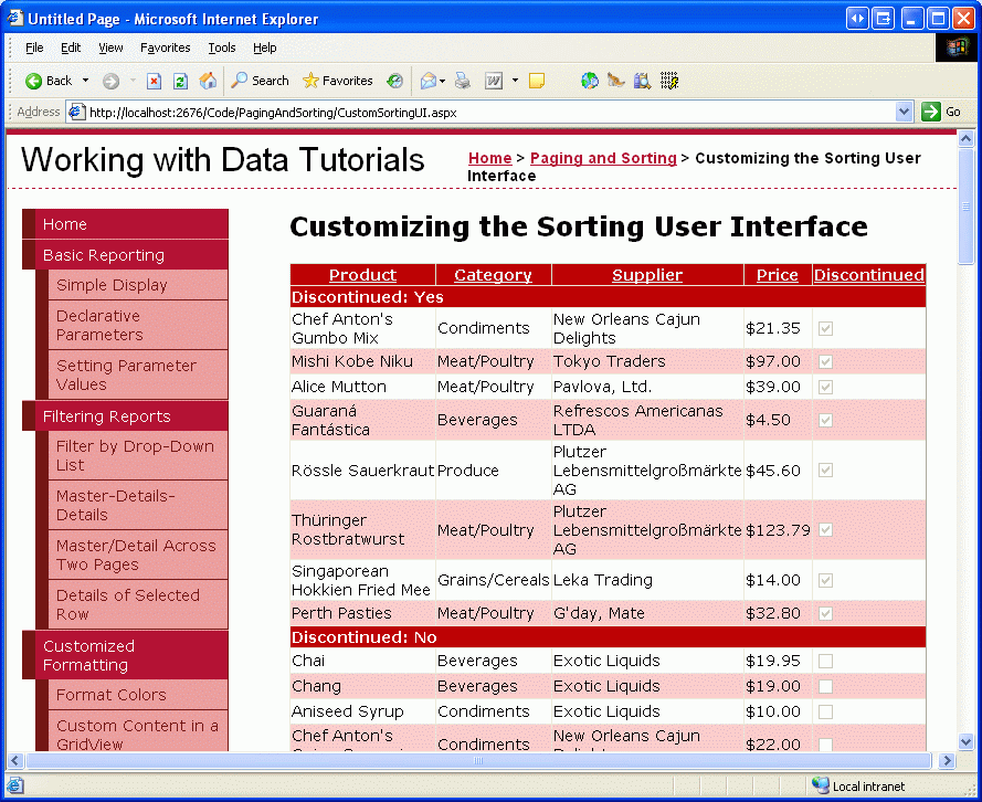 Creating A Customized Sorting User Interface VB Microsoft Learn