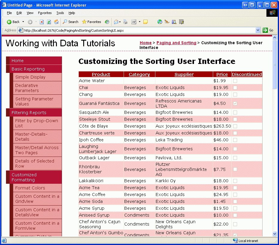 Creating A Customized Sorting User Interface VB Microsoft Learn