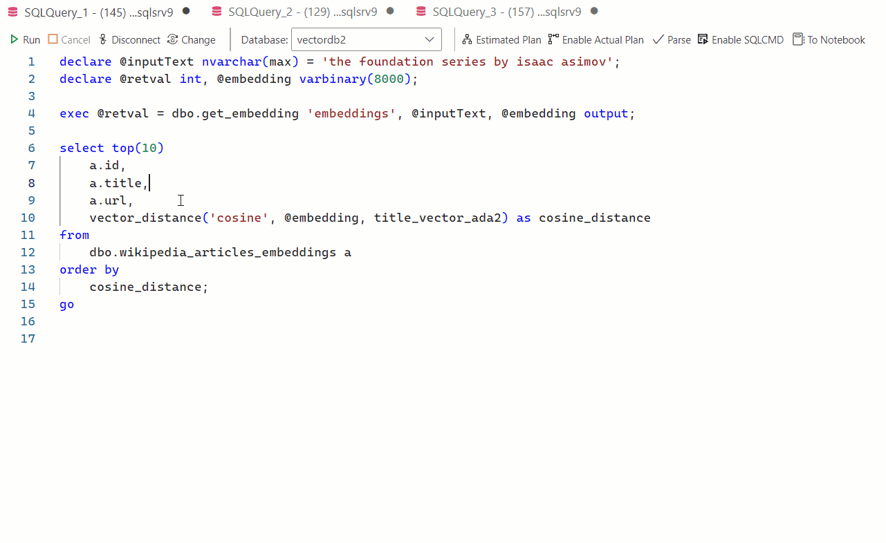 Vector Similarity Search With Azure Sql Azure Openai Code Samples