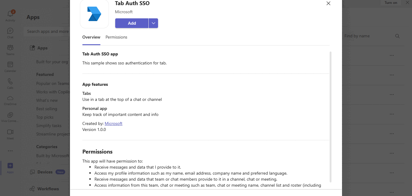 Tabs Azure AD SSO Sample Using NodeJS Code Samples Microsoft Learn 8976 ... Tabs Azure AD SSO Sample Using NodeJS Code Samples Microsoft Learn 8976 ...