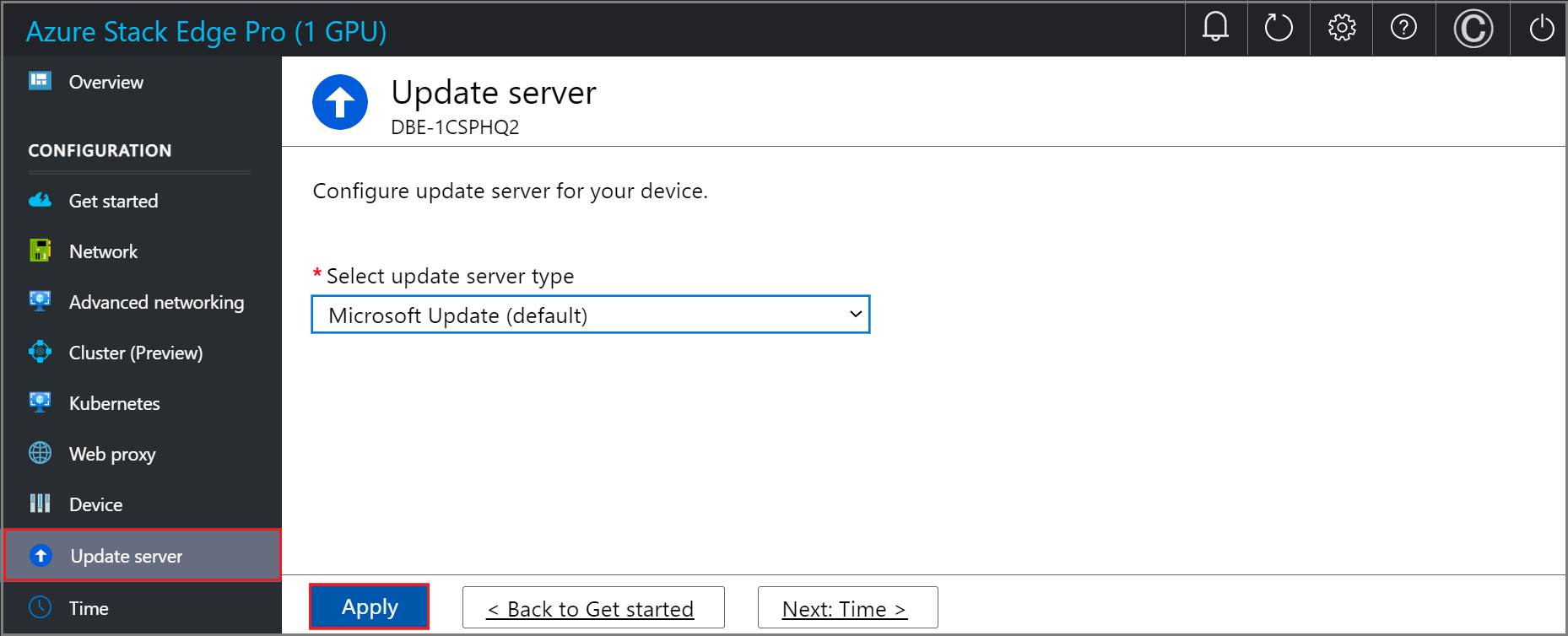 教程:在 Azure 门户中连接、配置和激活 Azure Stack Edge Pro 设备 Gpu Microsoft Learn