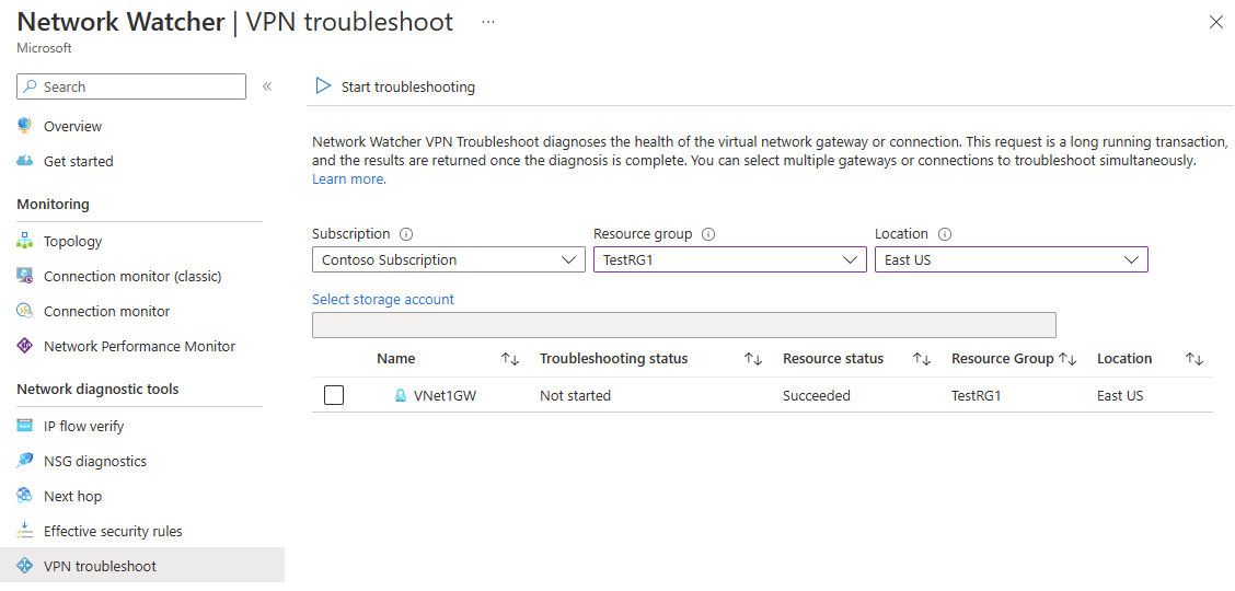 نظرة عامة على استكشاف أخطاء VPN وإصلاحها - Azure Network Watcher ... نظرة عامة على استكشاف أخطاء VPN وإصلاحها - Azure Network Watcher ...