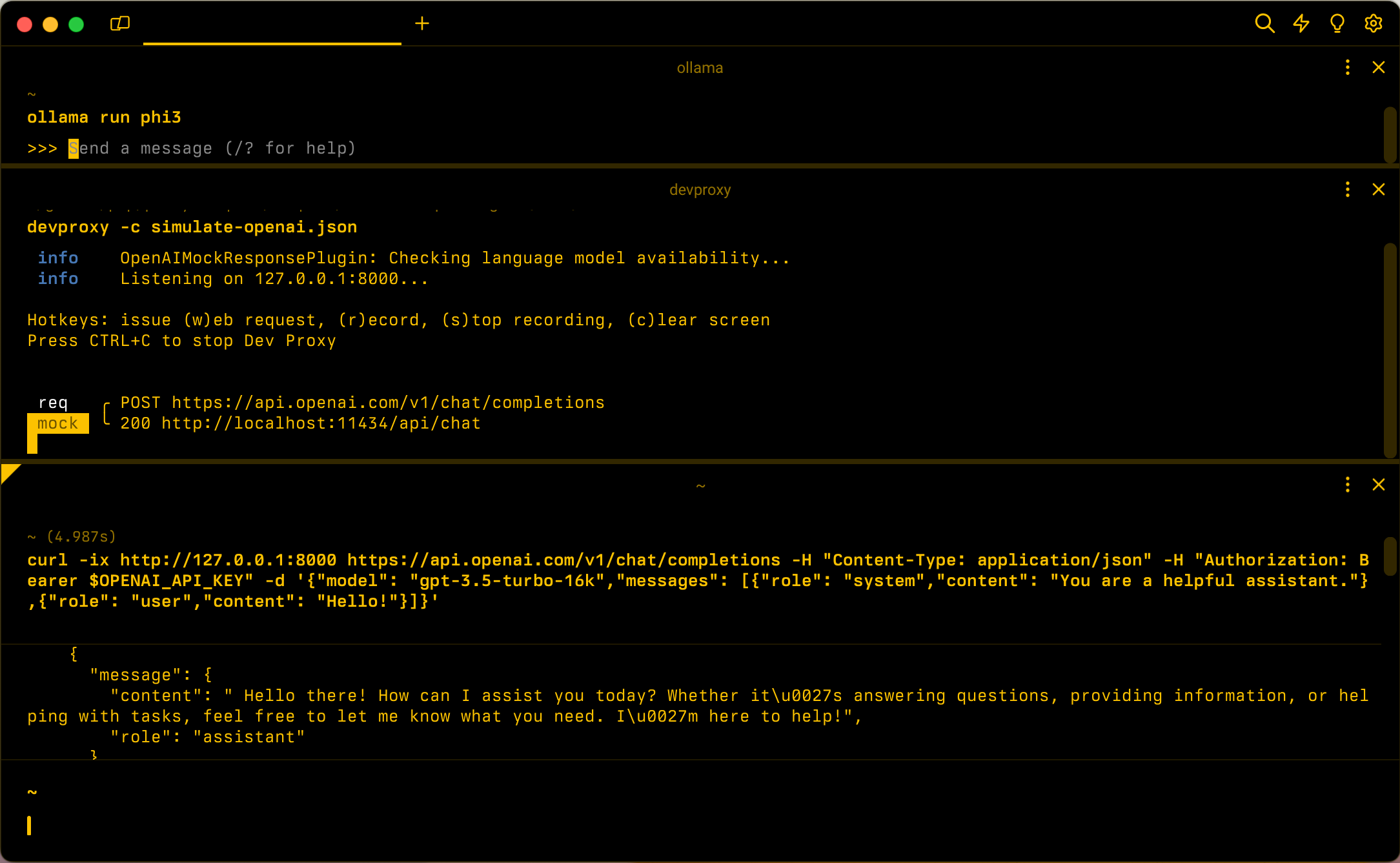 Simulate OpenAI API - Dev Proxy | Microsoft Learn