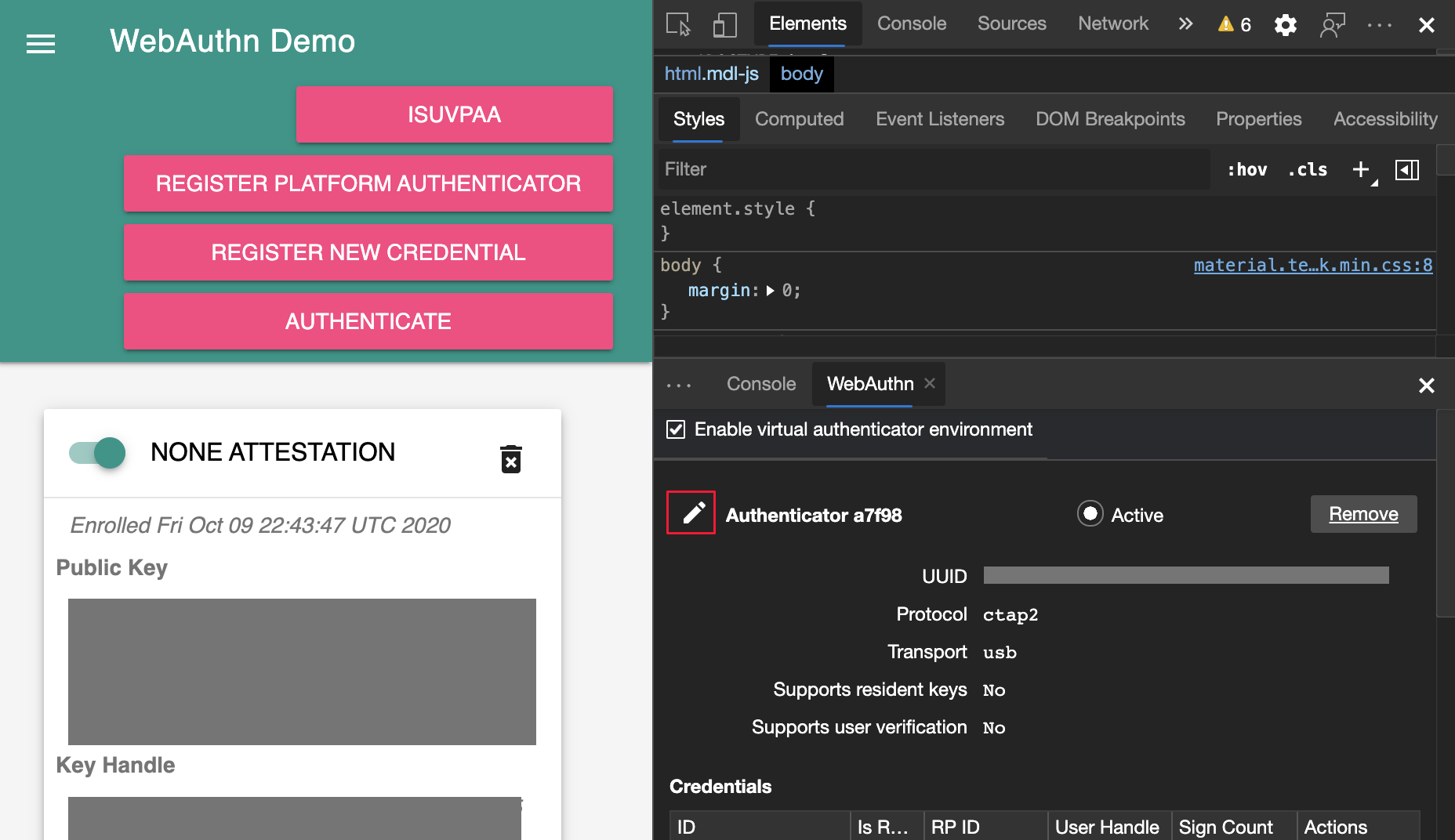 Emulate Authenticators And Debug Webauthn Microsoft Edge Developer Documentation Microsoft Learn