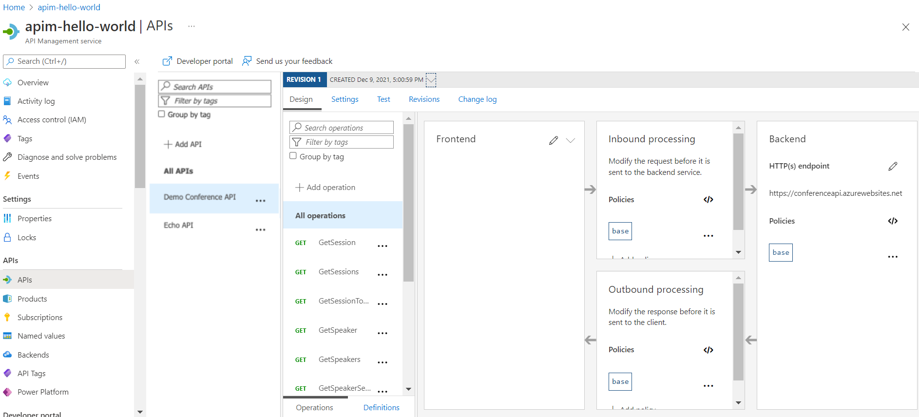 Tutorial Importieren Und Veröffentlichen Ihrer Ersten Api In Azure Api Management Microsoft Learn 2123