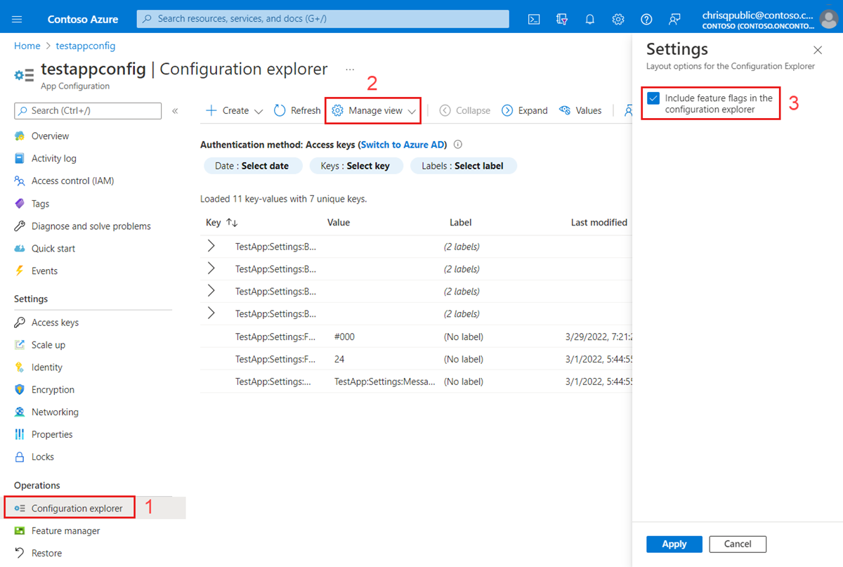 Tutorial Verwalten Von Featureflags Mithilfe Von Azure App Configuration Azure App