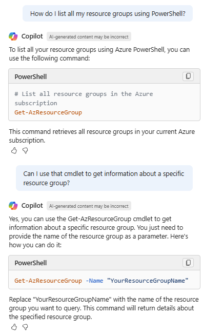 Generieren von PowerShell-Skripts mit Microsoft Copilot in Azure ... Generieren von PowerShell-Skripts mit Microsoft Copilot in Azure ...