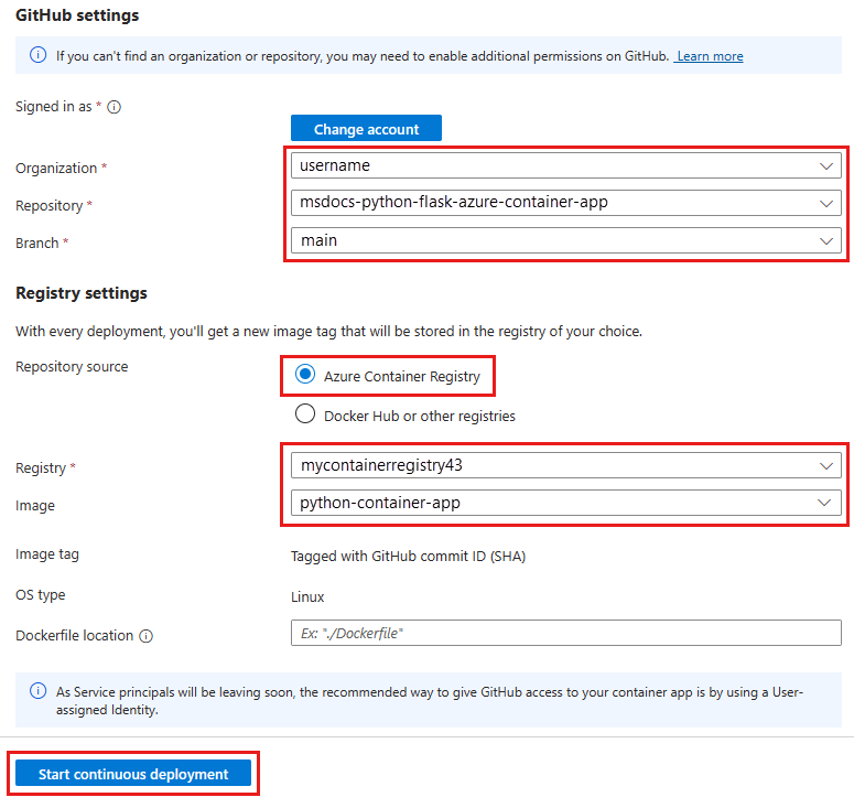 Konfigurieren Von Cicd Für Eine Python Webanwendung In Azure Container Apps Python On Azure