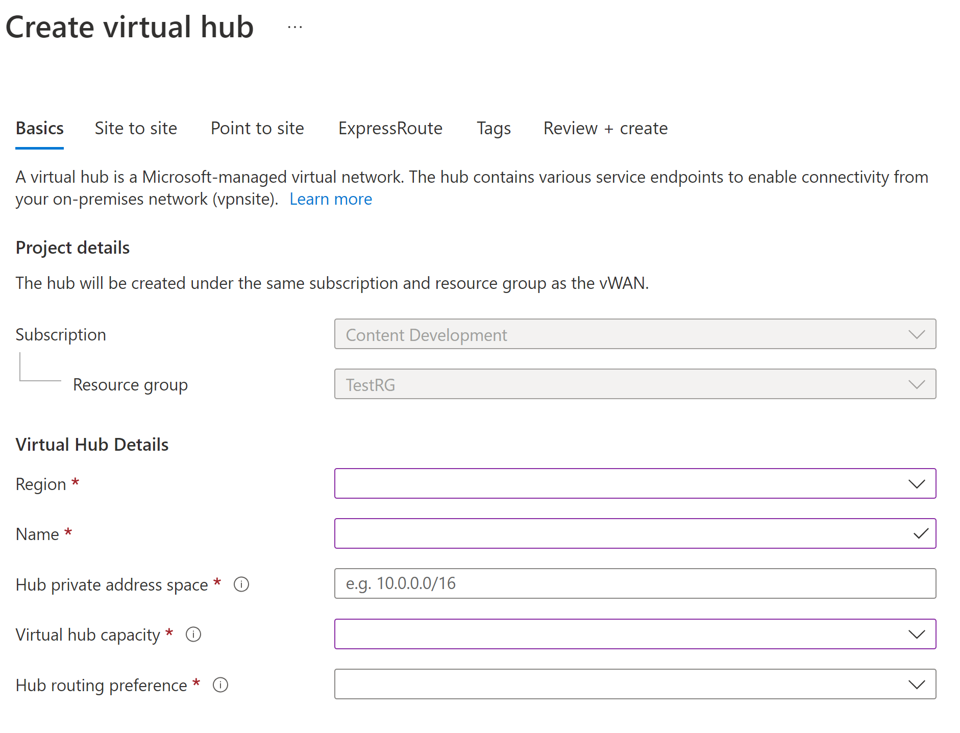 Virtual WAN: Erstellen einer Routingtabelle für den virtuellen Hub in ... Virtual WAN: Erstellen einer Routingtabelle für den virtuellen Hub in ...