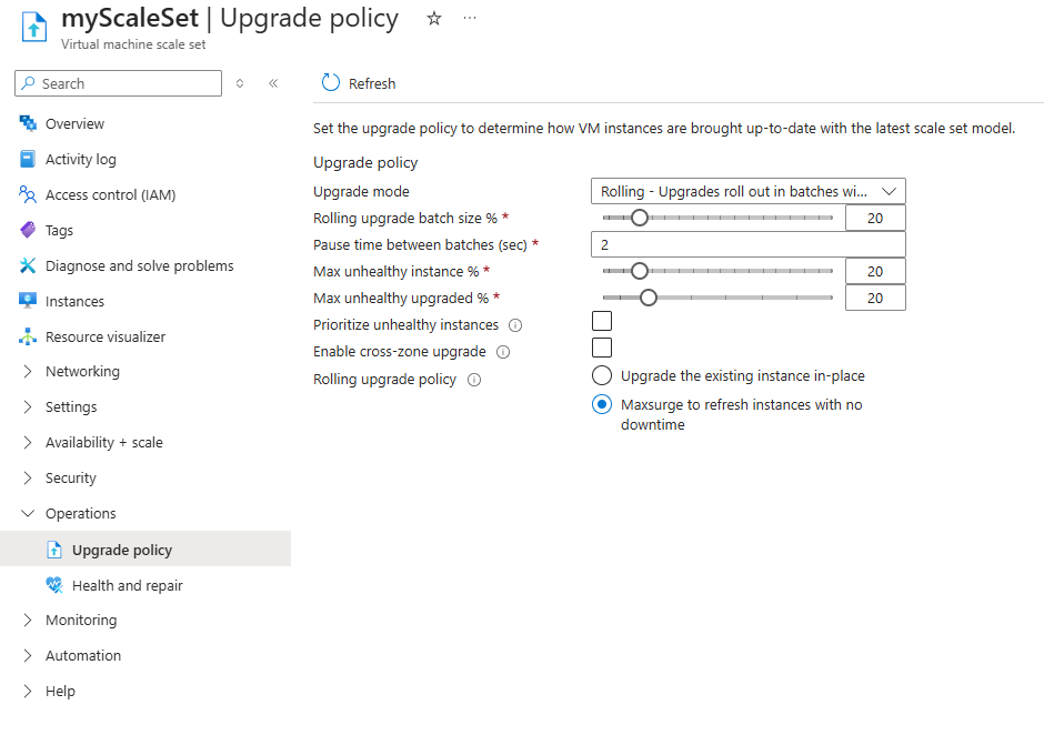 Konfigurieren von parallelen Upgrades in Virtual Machine Scale Sets ... Konfigurieren von parallelen Upgrades in Virtual Machine Scale Sets ...