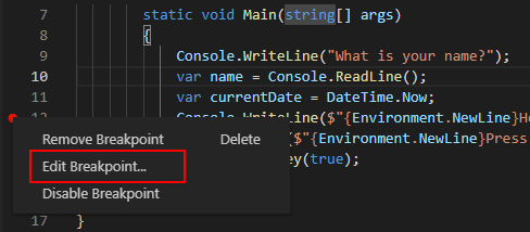 Debuggen einer .NET-Konsolenanwendung mit Visual Studio Code - .NET ...