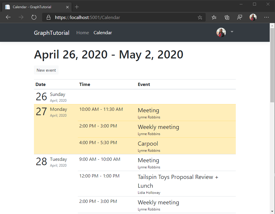 Erstellen von ASP.net-Kern-MVC-apps mit Microsoft Graph - Microsoft Graph | Microsoft Learn