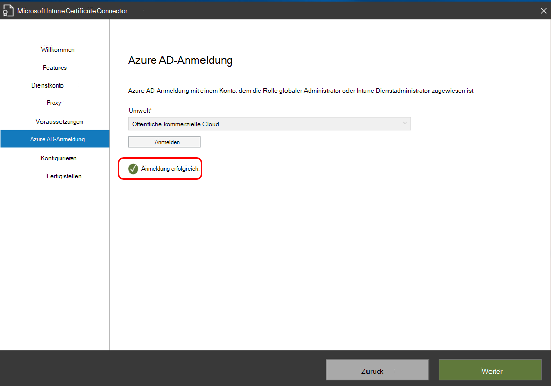 Installieren des Microsoft Intune Certificate Connector | Microsoft Learn Installieren des Microsoft Intune Certificate Connector | Microsoft Learn
