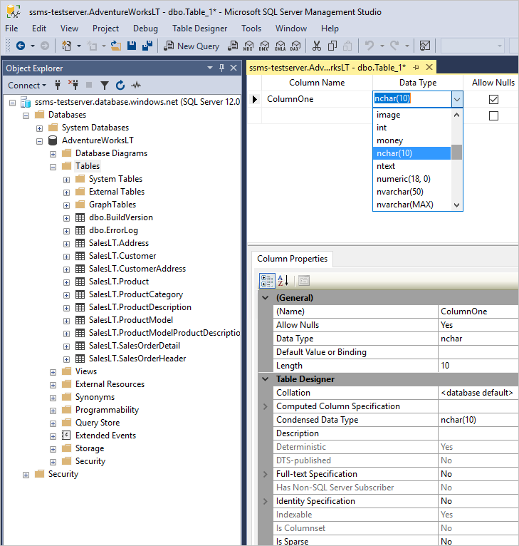 Entwerfen und Aktualisieren von Tabellen - Visual Database Tools ... Entwerfen und Aktualisieren von Tabellen - Visual Database Tools ...