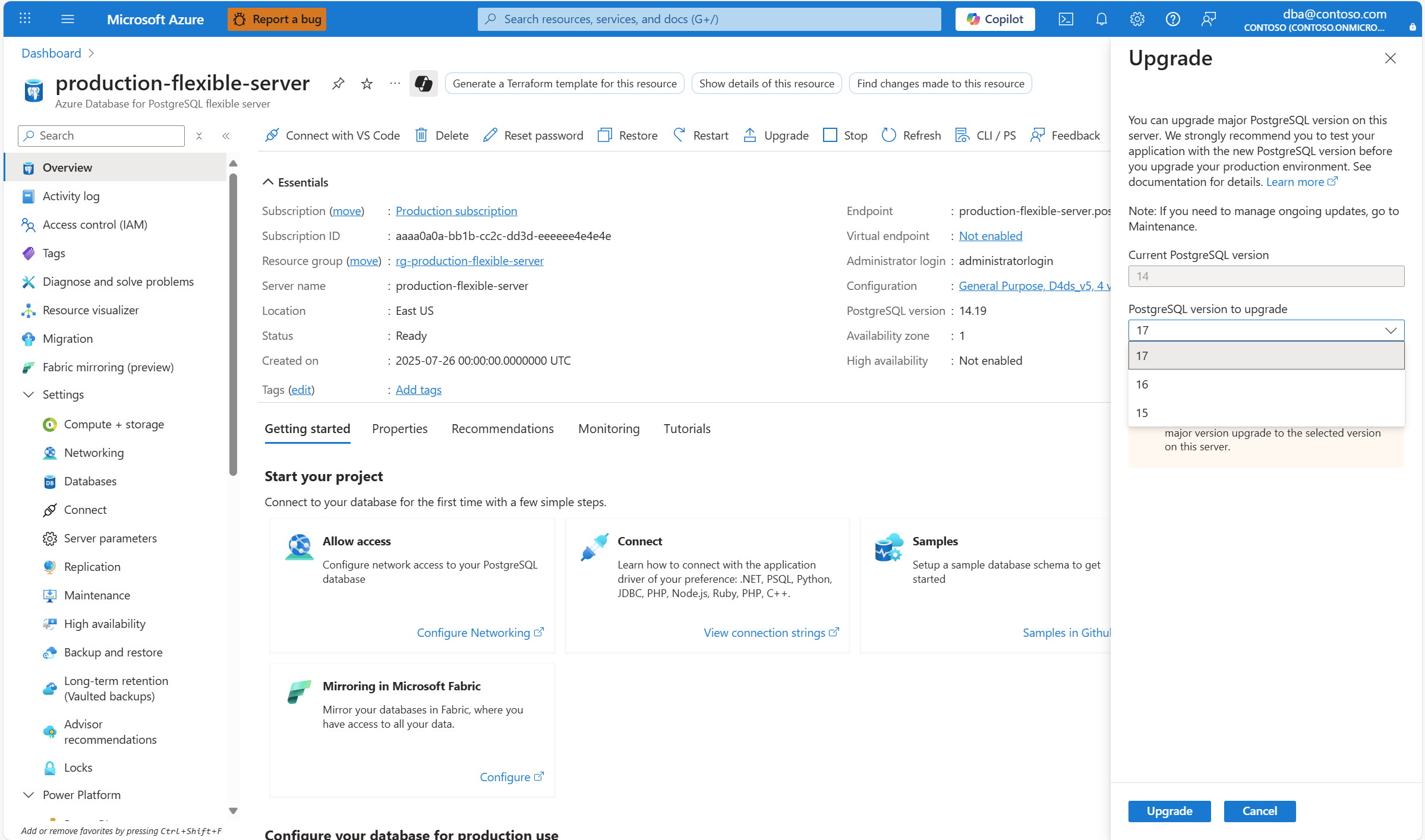 Major version upgrade | Microsoft Learn