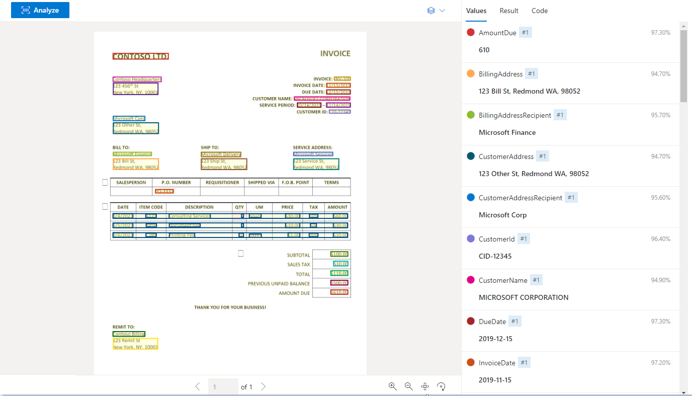 Invoice data extraction – Document Intelligence - Azure AI services ... Invoice data extraction – Document Intelligence - Azure AI services ...