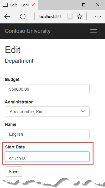 Tutorial Handle Concurrency Aspnet Mvc With Ef Core Microsoft Learn