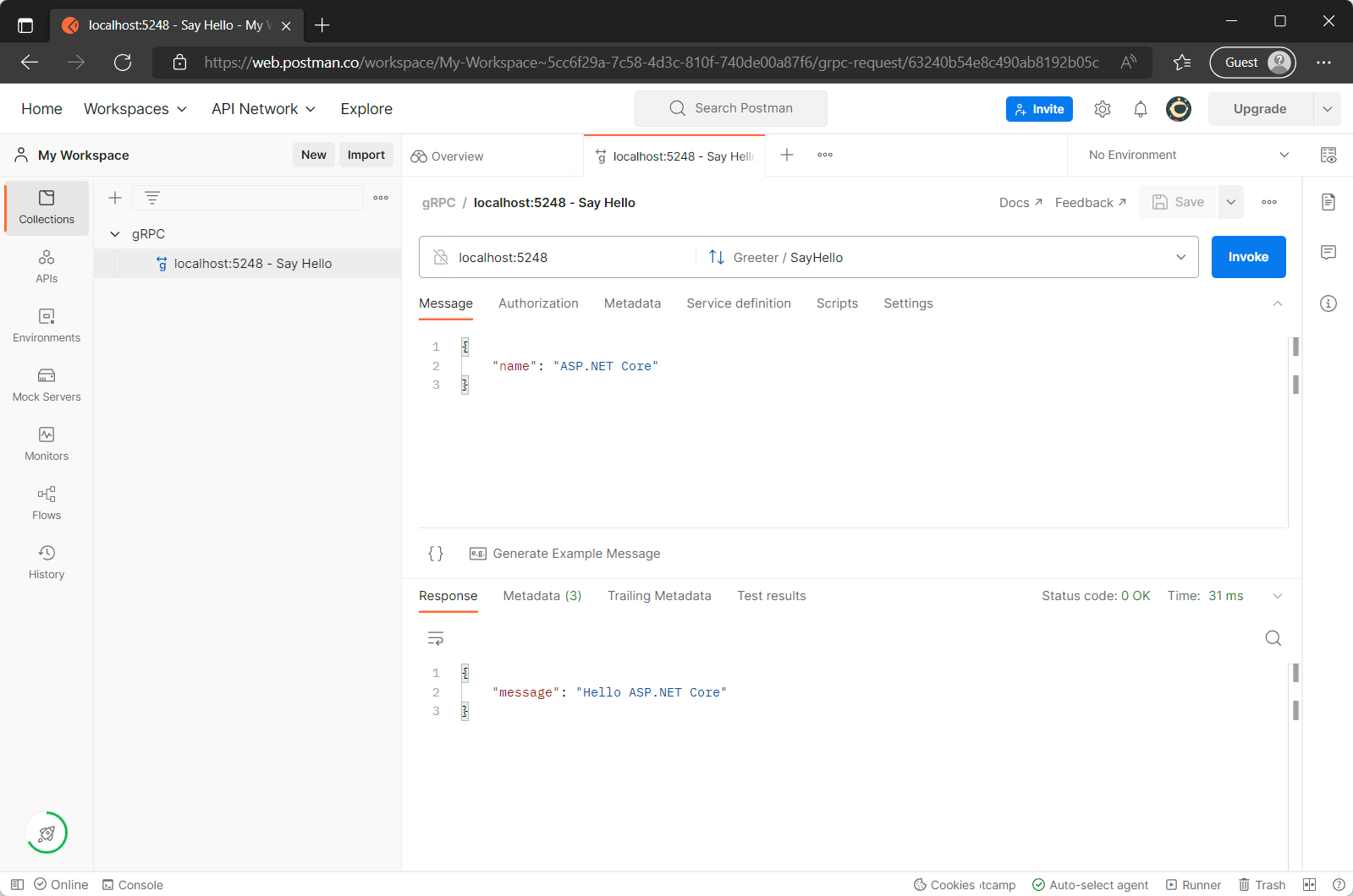 Test Grpc Services With Postman Or Grpcurl In Aspnet Core Microsoft Learn