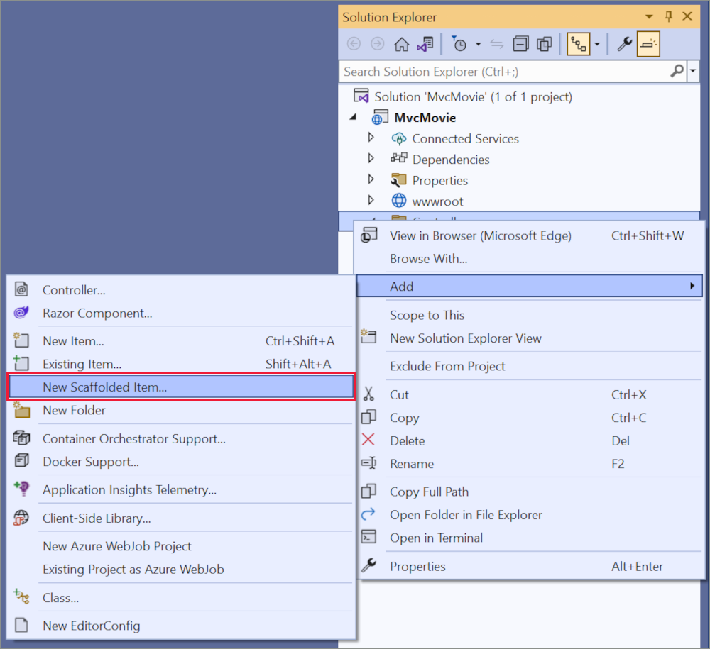 Part 4 Add A Model To An Aspnet Core Mvc App Microsoft Learn