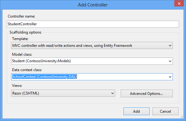 Creating An Entity Framework Data Model For An Aspnet Mvc Application 1 Of 10 Microsoft Learn 6798