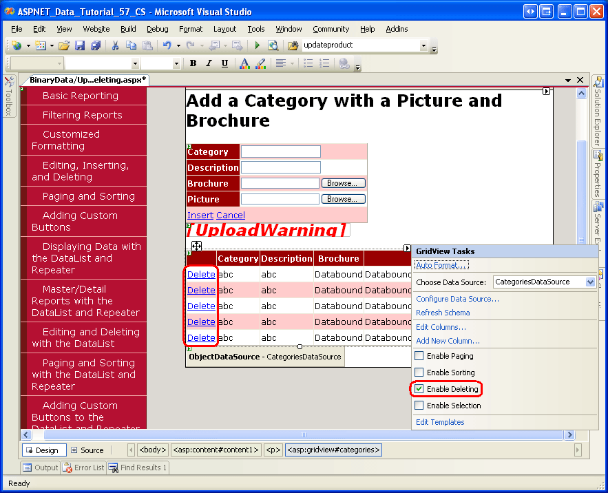 Updating And Deleting Existing Binary Data C Microsoft Learn