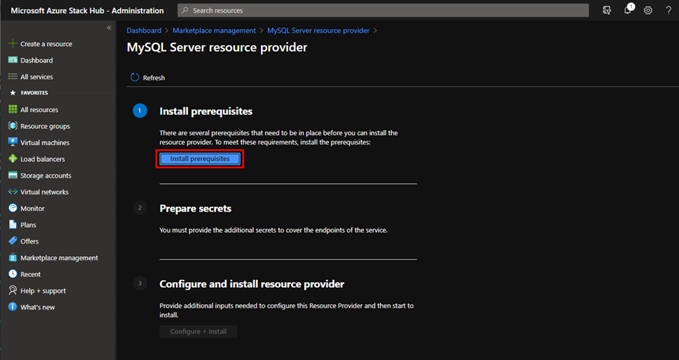 Deploy Mysql Resource Provider On Azure Stack Hub Azure Stack Hub Microsoft Learn