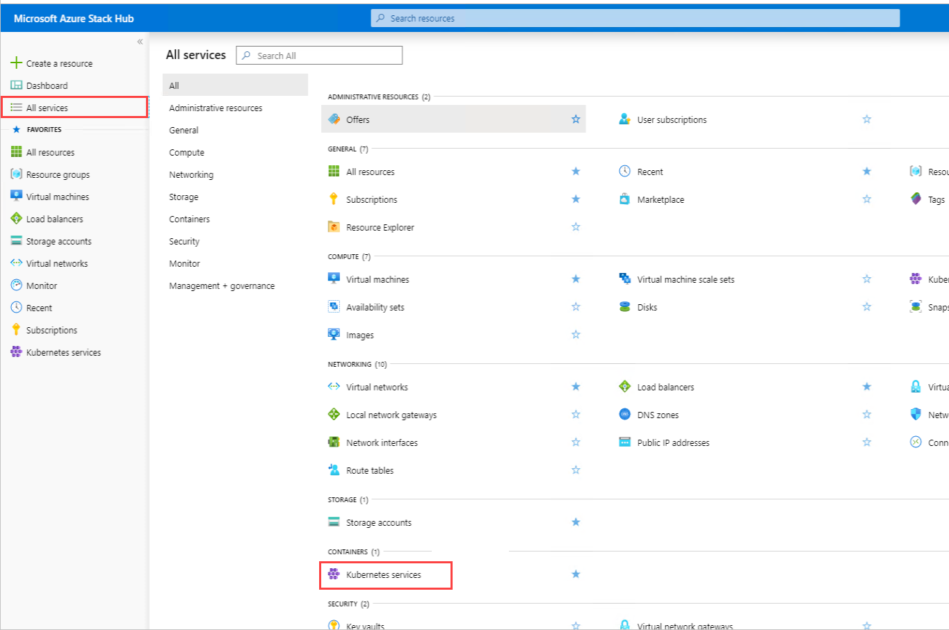 Use Azure Kubernetes Service On Azure Stack Hub In The Portal Azure Stack Hub Microsoft Learn