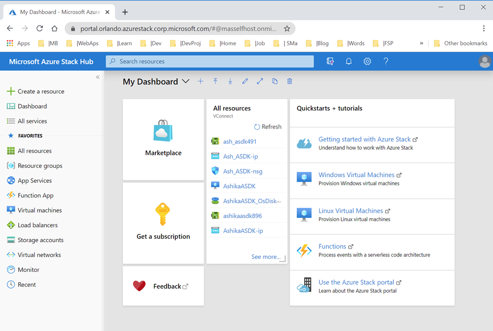 Use the Azure Stack Hub user portal - Azure Stack Hub | Microsoft Learn Use the Azure Stack Hub user portal - Azure Stack Hub | Microsoft Learn