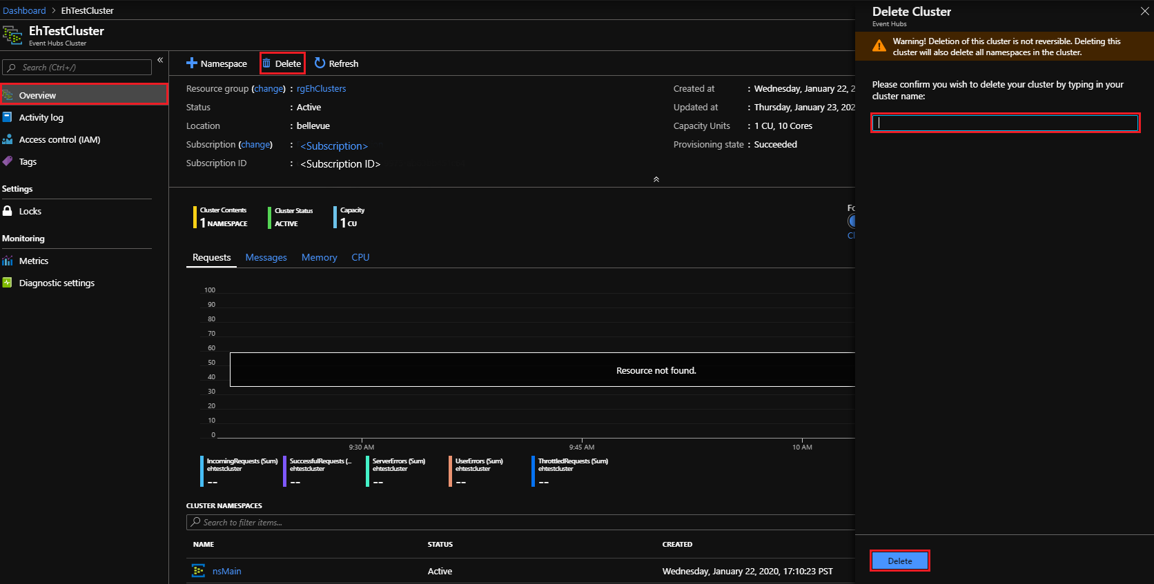 Create An Event Hubs On Azure Stack Hub Cluster Using The Portal Azure Stack Hub Microsoft Learn