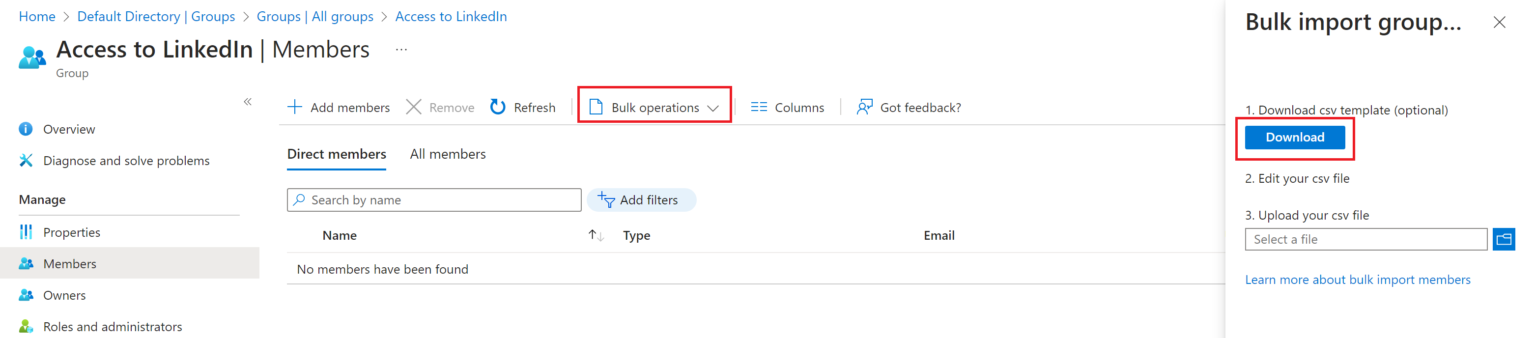 Bulk upload to add or create members of a group - Azure Active ... Bulk upload to add or create members of a group - Azure Active ...