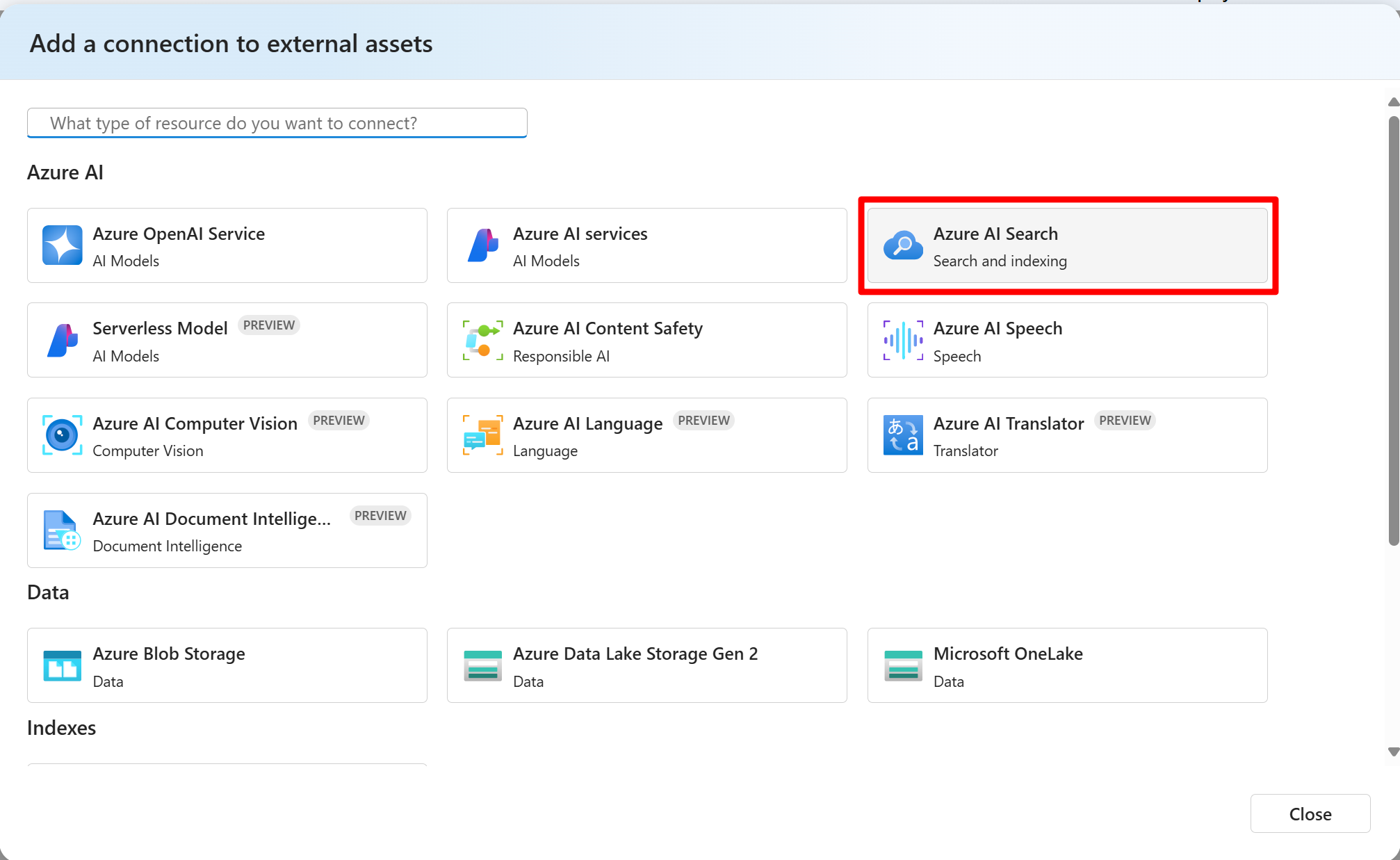 How To Use An Existing Ai Search Index With The Azure Ai Search Tool Azure Ai Foundry