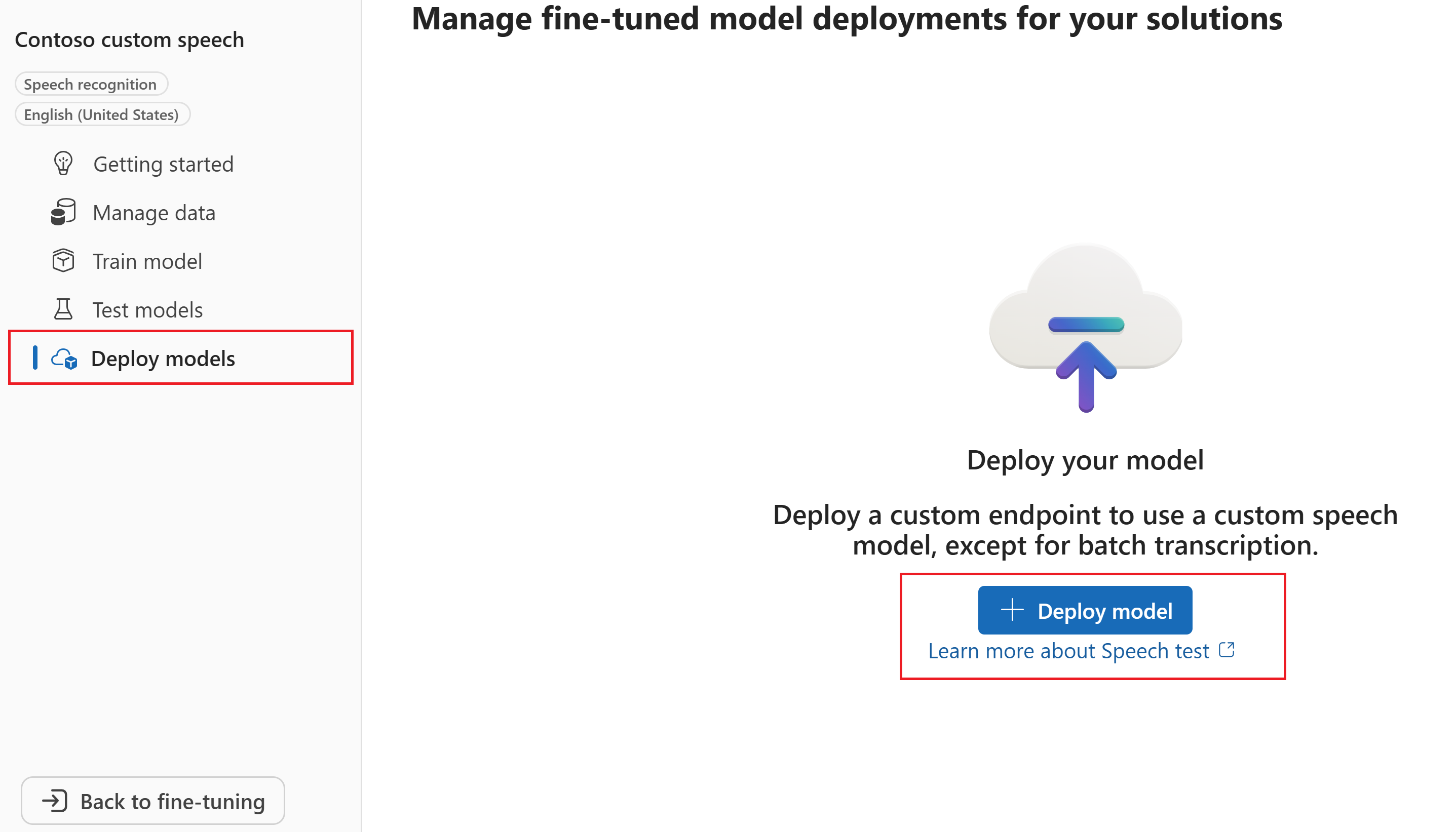 Customize a speech model with fine-tuning in Azure AI Foundry portal ... Customize a speech model with fine-tuning in Azure AI Foundry portal ...