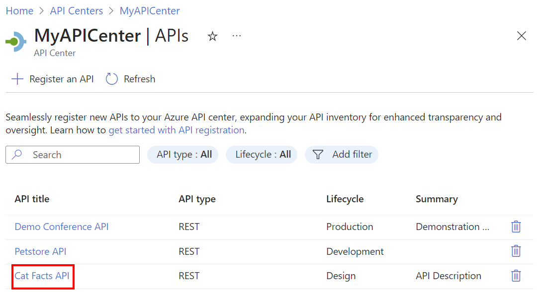 Register Apis Using Github Actions Azure Api Center Microsoft Learn