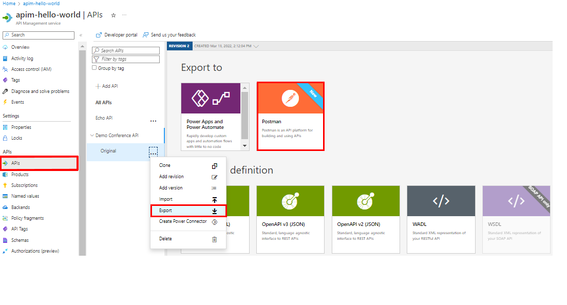 Export Api From Azure Api Management To Postman For Testing And Monitoring Microsoft Learn