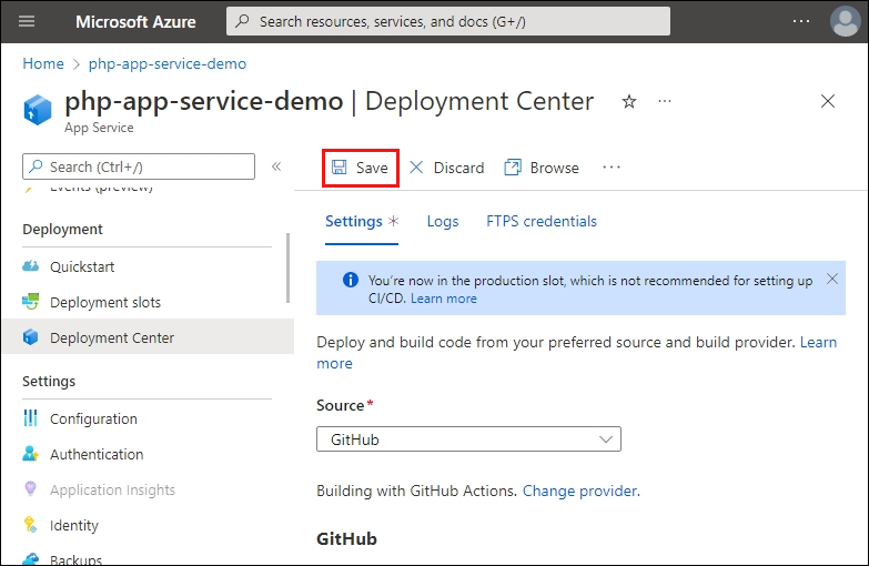 Quickstart Create A Php Web App Azure App Service Microsoft Learn