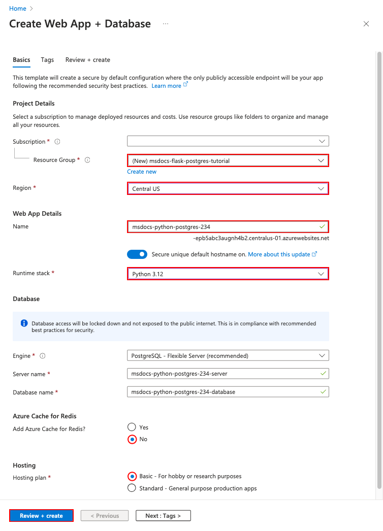 Tutorial Deploy A Python Flask Web App With Postgresql Azure App Service Microsoft Learn