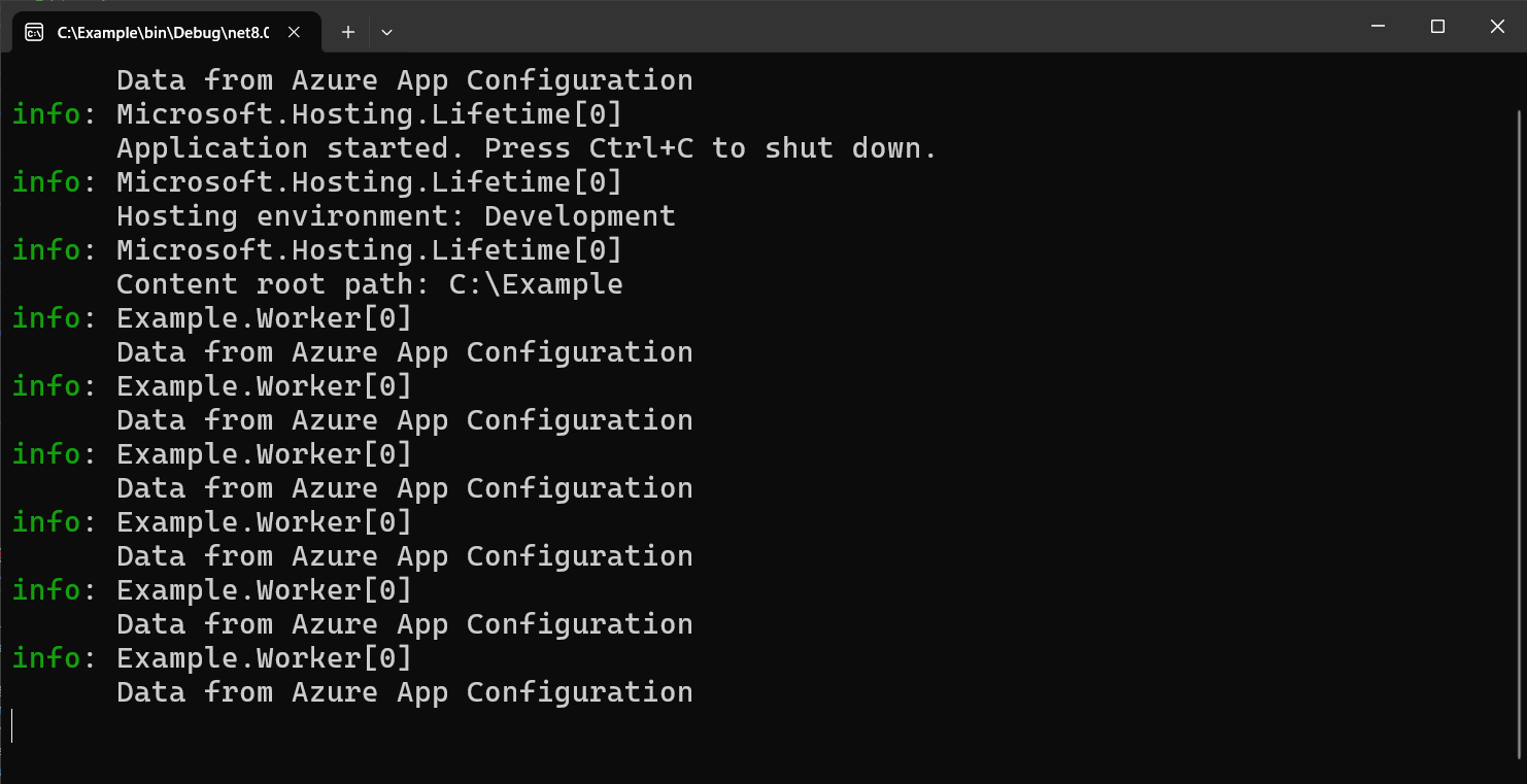 Tutorial Use Dynamic Configuration In A Net Background Service Azure App Configuration