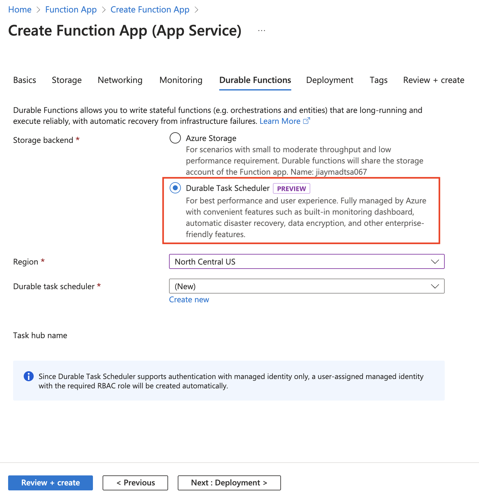 Azure Functions Durable Task Scheduler In Durable Functions Preview Microsoft Learn