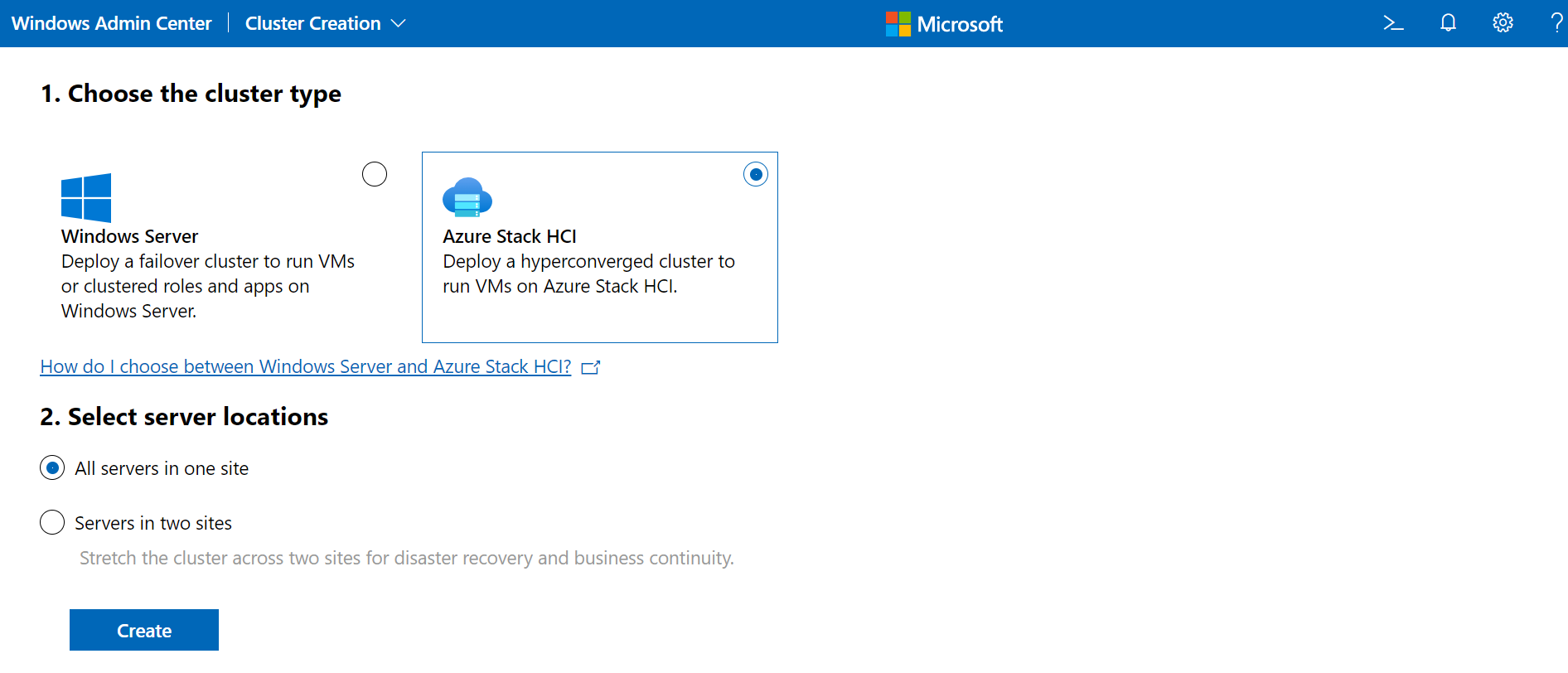 Create An Azure Stack Hci Cluster Using Windows Admin Center Azure Local Microsoft Learn
