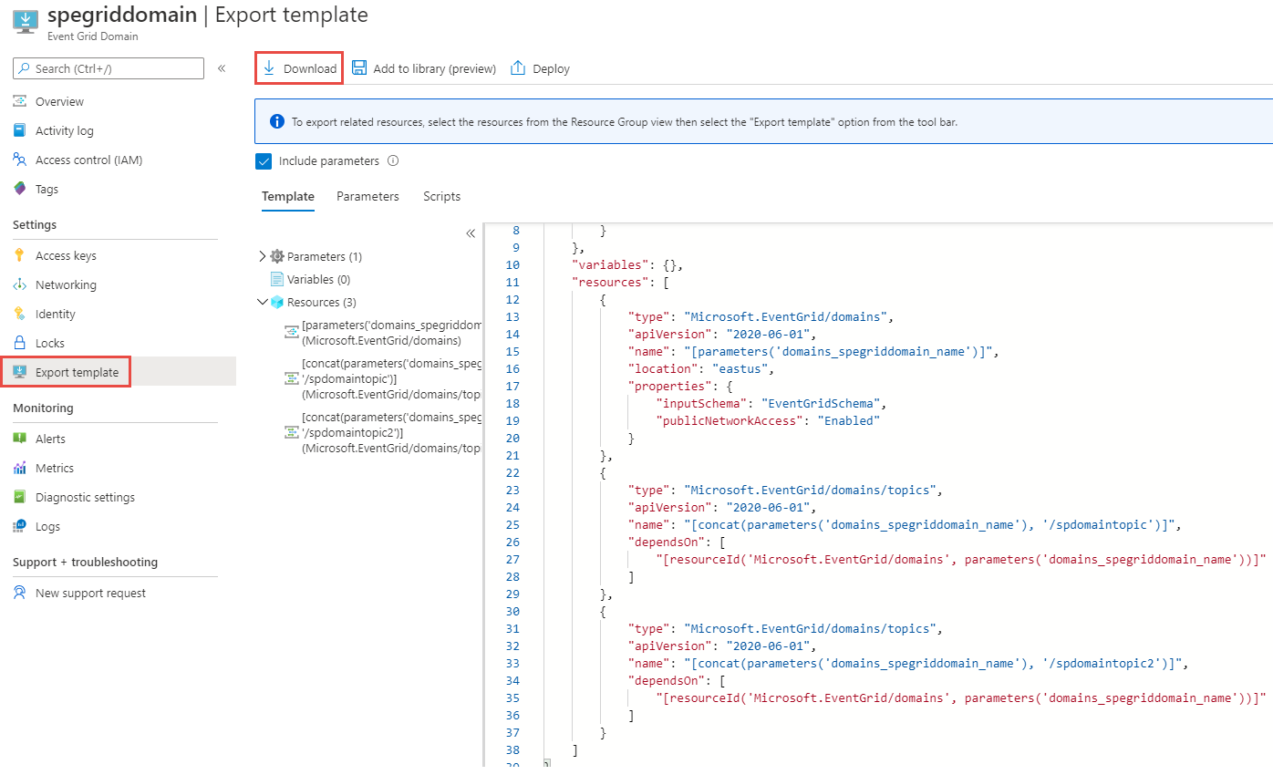 Relocate Azure Event Grid Domains To Another Region Azure Resource Manager Microsoft Learn
