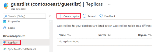Tutorial Geo Replication And Failover In Portal Azure Sql Database Microsoft Learn
