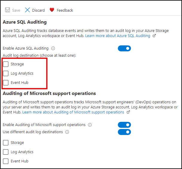 Set up Auditing - Azure SQL Database & Azure Synapse Analytics ... Set up Auditing - Azure SQL Database & Azure Synapse Analytics ...