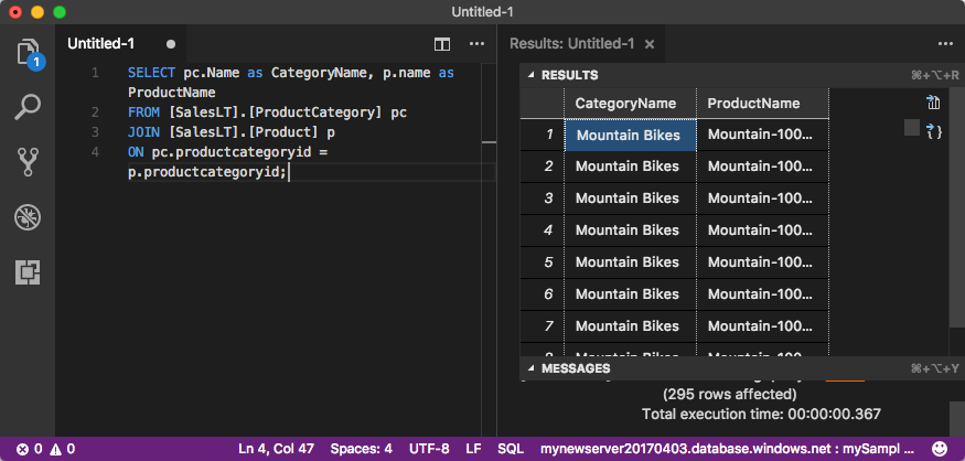 Use Visual Studio Code to connect and query - Azure SQL Database & SQL ... Use Visual Studio Code to connect and query - Azure SQL Database & SQL ...