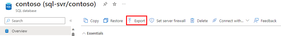Export A Database To A Bacpac File Azure Sql Database And Azure Sql Managed Instance Microsoft