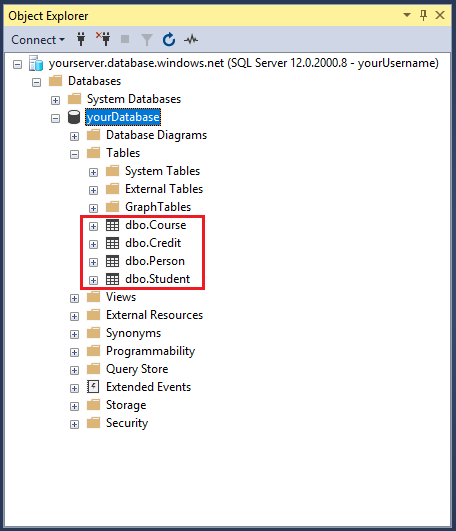 Tutorial Design Your First Relational Database Using Ssms Azure Sql Database Microsoft Learn