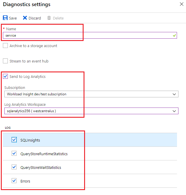 Configure Streaming Export Of Metrics And Resource Logs Azure Sql Database And Azure Sql Managed