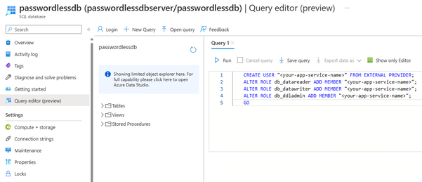 Connect To And Query Azure Sql Database Using Nodejs And Mssql Npm Package Azure Sql Database