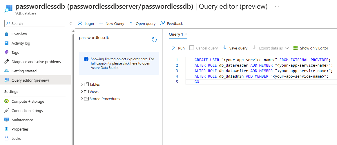 Connect To And Query Using Nodejs And Mssql Npm Package Azure Sql Database Microsoft Learn
