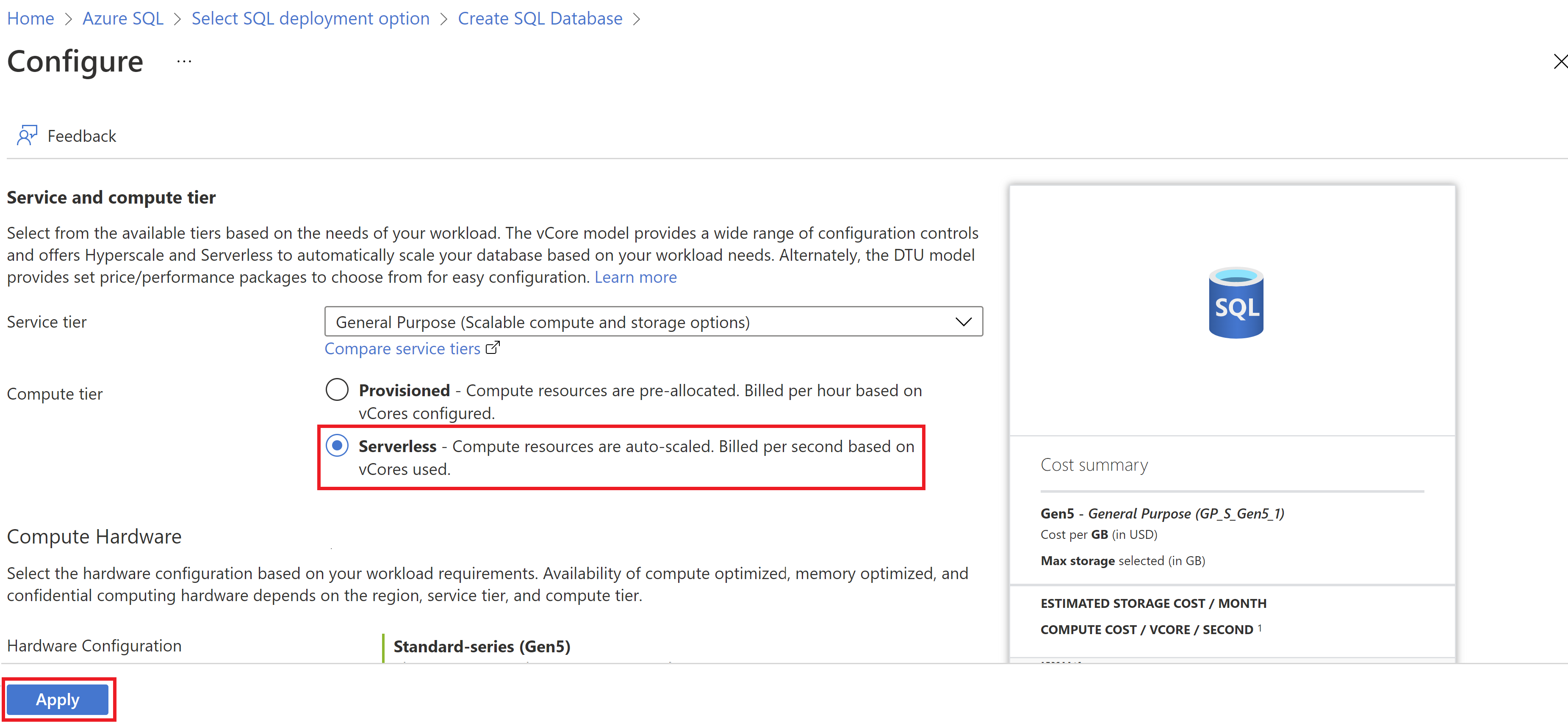 Create A Single Database Azure Sql Database Microsoft Learn